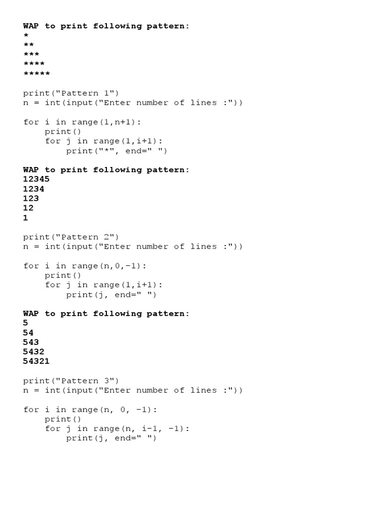 Programs Of Nested Loops Pdf
