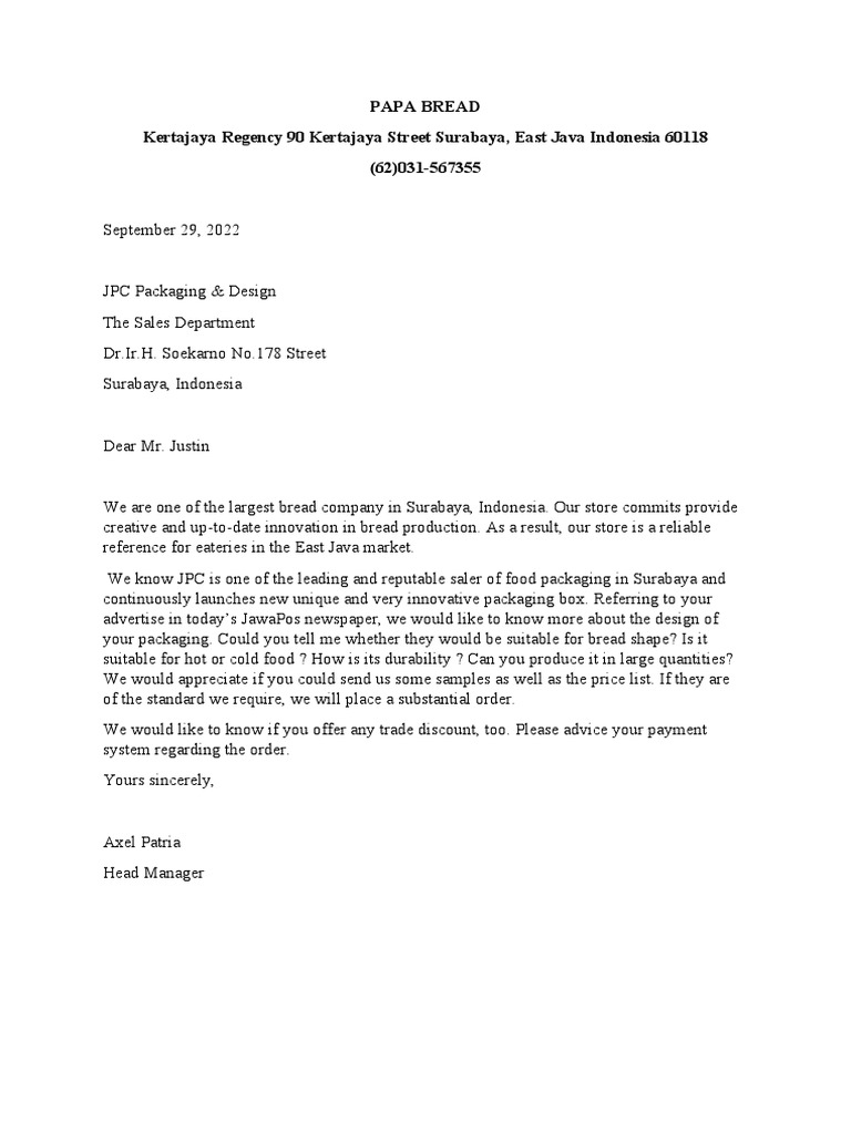 Request Letter | PDF