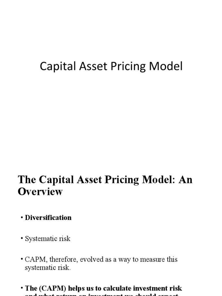 CAPM & SML: Risk-Return Insights | PDF | Capital Asset Pricing Model ...