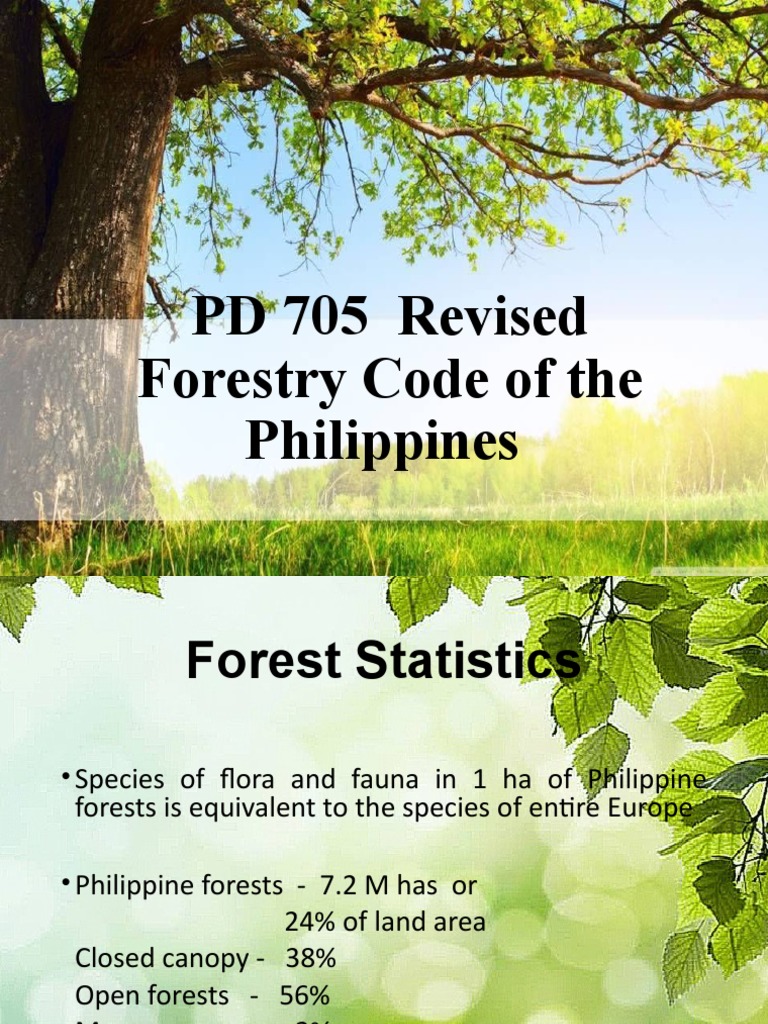 PD705 Revised Forestry Code of The Philippines | PDF | Forestry | Forests