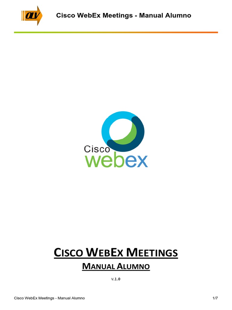 Cisco WebEx Meetings - Manual Alumno | PDF | Tableta | Smartphone