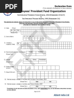 PF Declaration Form (Form 11) - SAMPLE FORM. | PDF | Government And ...