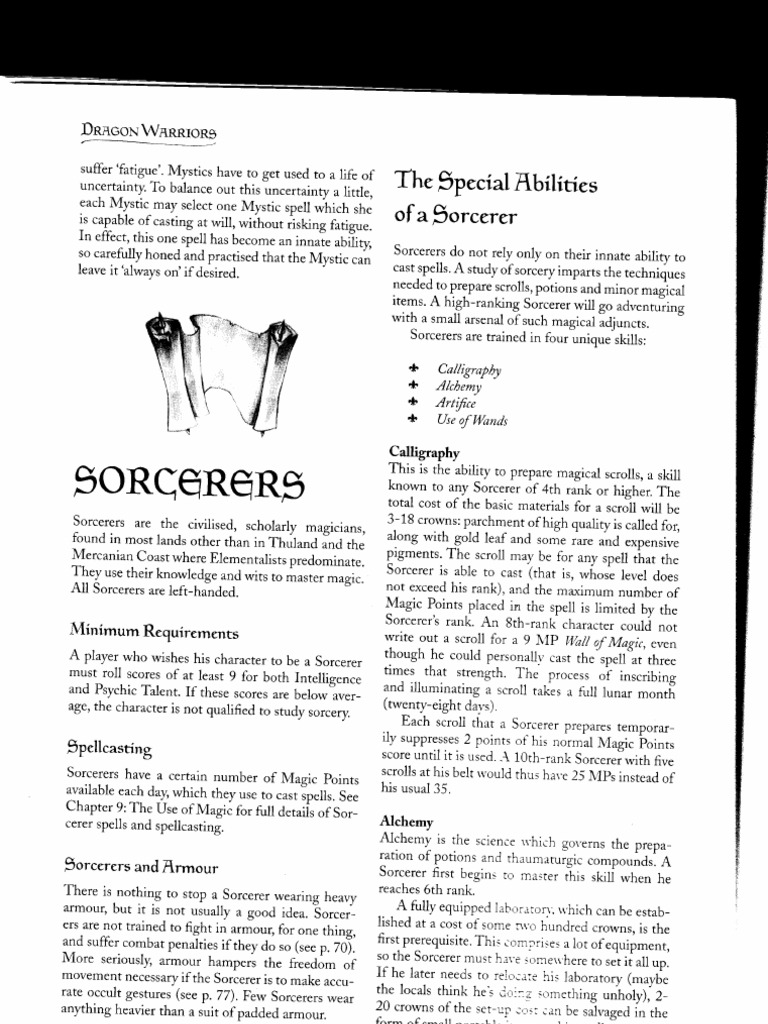 The Special Abilities and Training of Sorcerers: A Comprehensive Guide ...