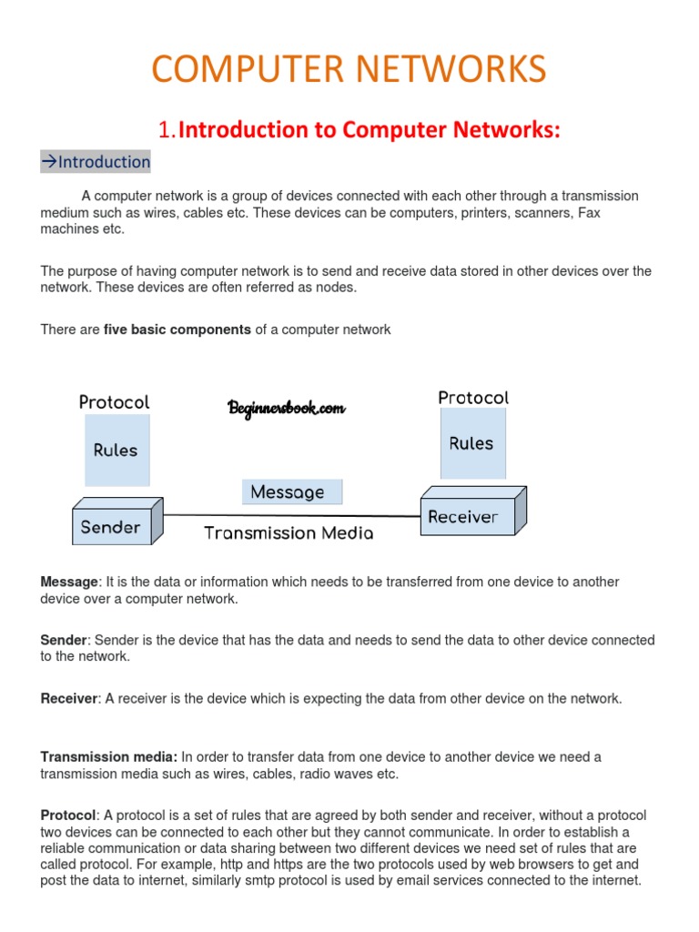 Introduction to Computer Networks | PDF | Computer Network | Ethernet