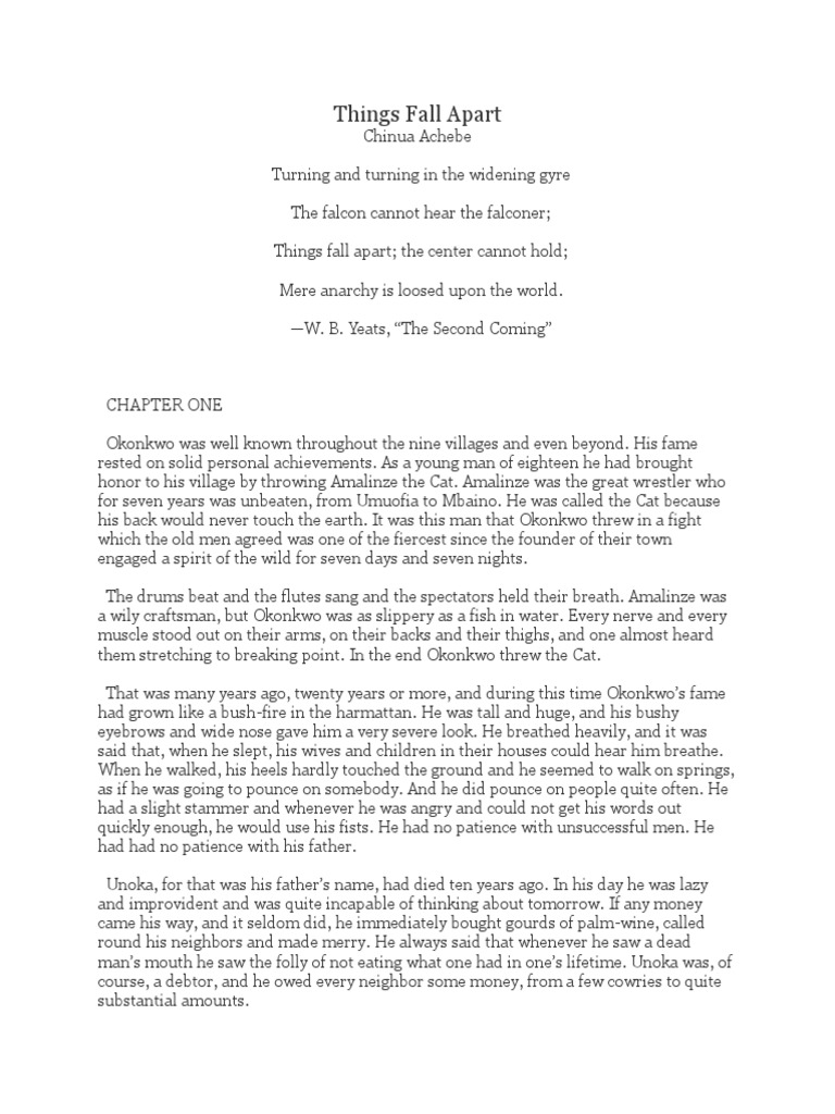 Things Fall Apart by Chinua Achebe | PDF