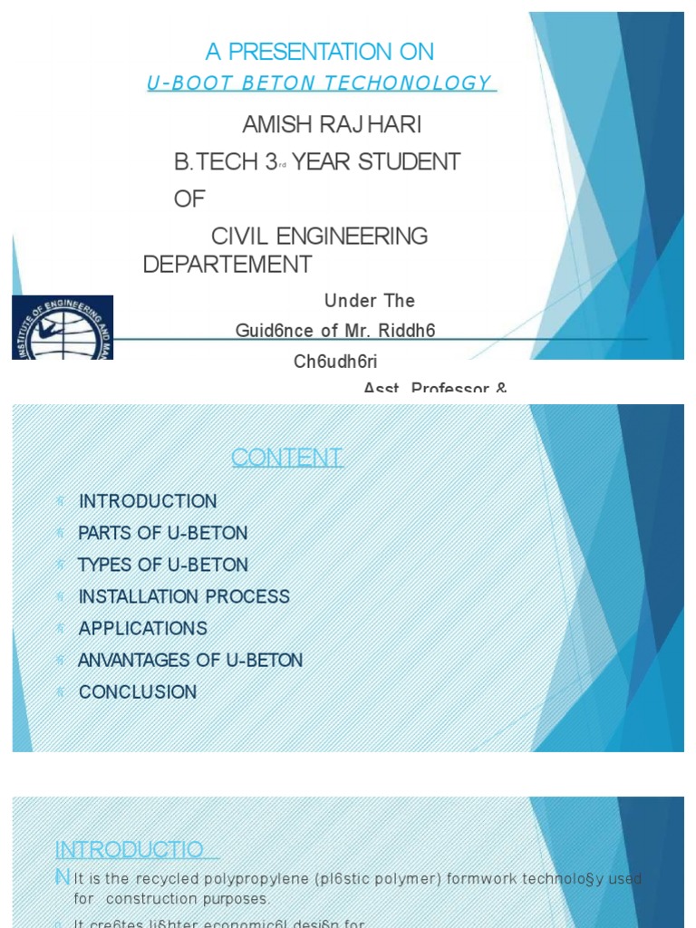 On U Boot Beton Technology | PDF | Building Engineering | Engineering