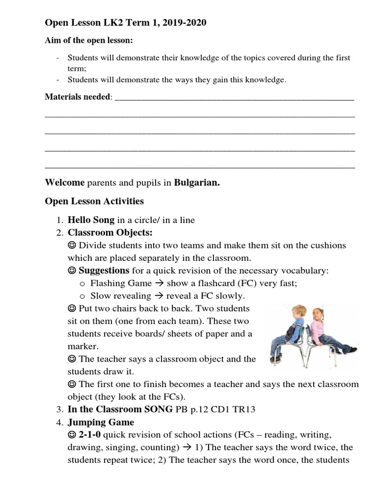 Open Lesson LK2 Term1 2019-2020 | PDF | Classroom | Teachers