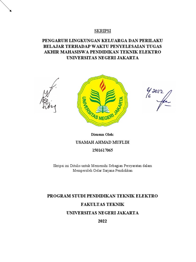 Naskah Skripsi - Usamah Ahmad - 020722 Unj | PDF