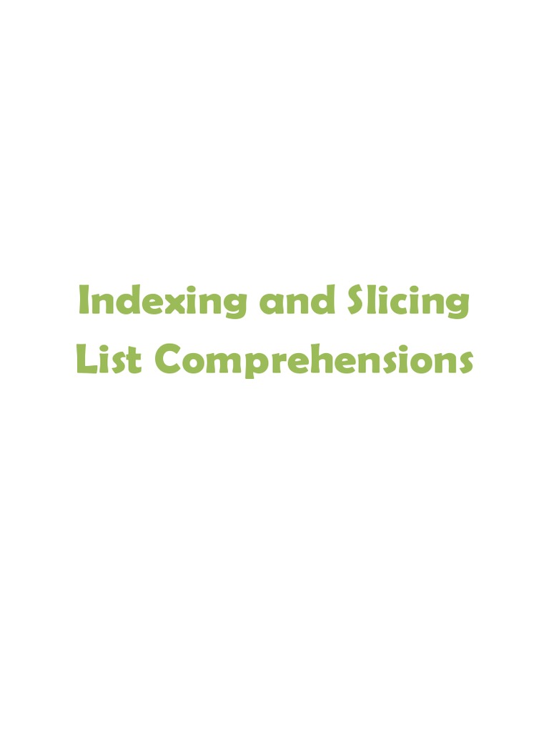 Python Indexing Pdf Anonymous Function Control Flow 