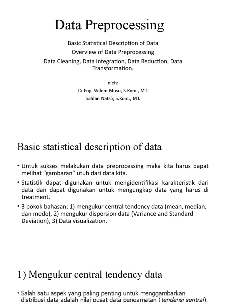 Pertemuan Ke 4 Data Processing | PDF