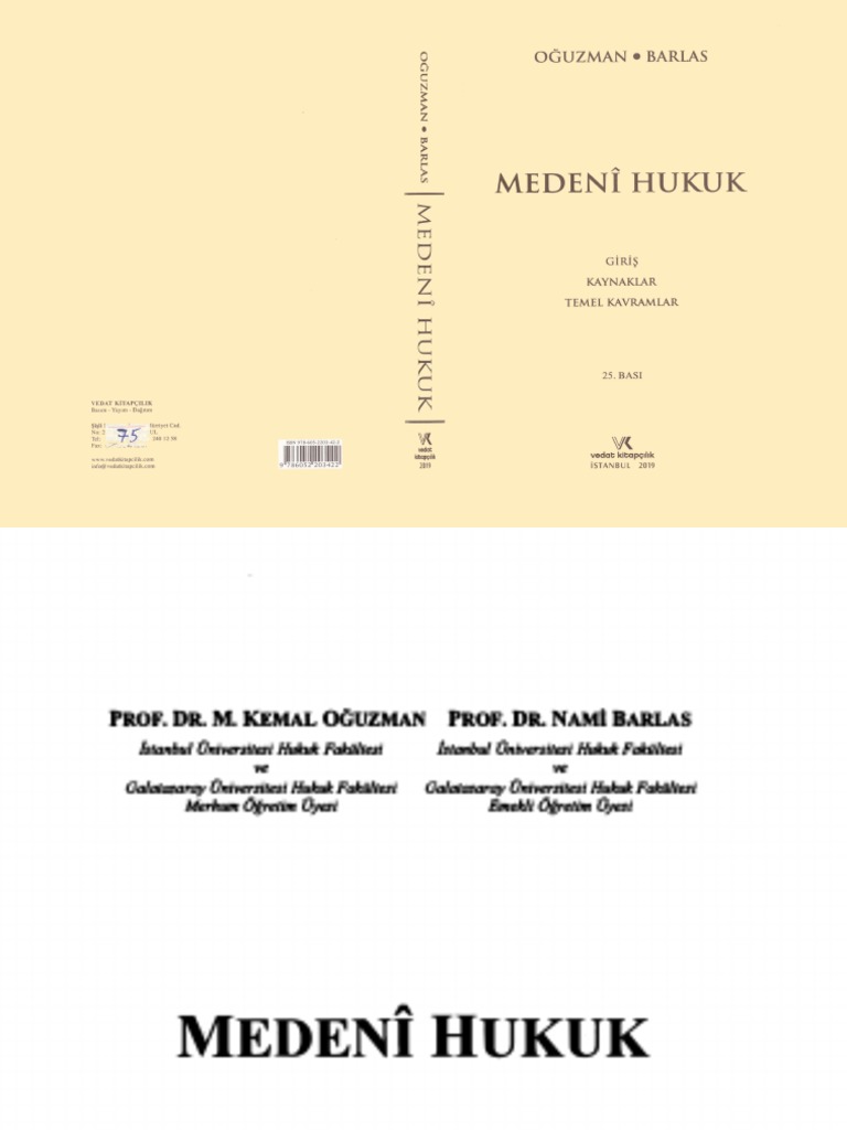 Medeni Hukuk 2019-Oğuzman&Barlas | PDF