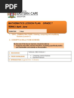 Maths Grade 6 Lesson Plans | PDF | Learning | Lesson Plan