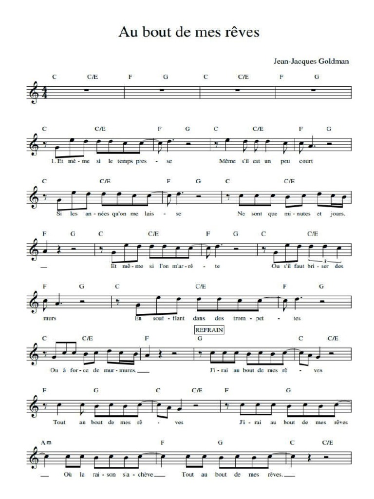 Au Bout de Mes Reves Entier | PDF