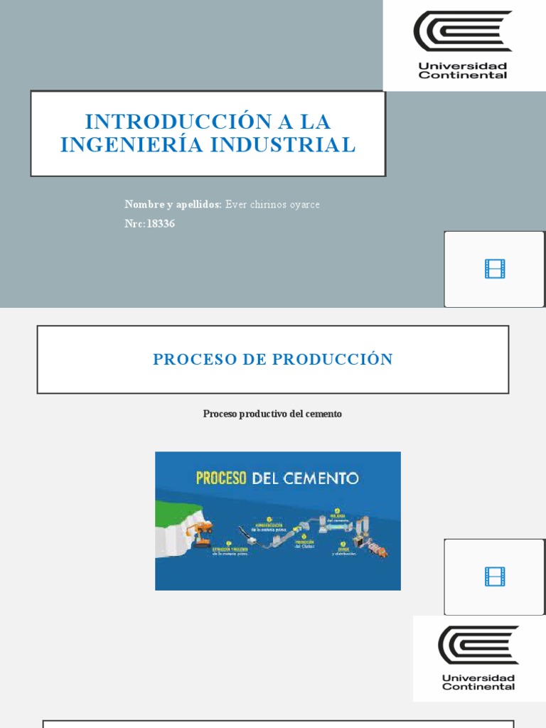 Introducción A La Ingeniería Industrial Pa 3 Pdf Cemento Logística