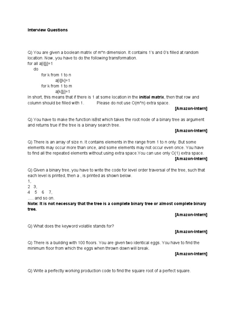 Interview Questions and Answers for Top Tech Companies | PDF | String ...