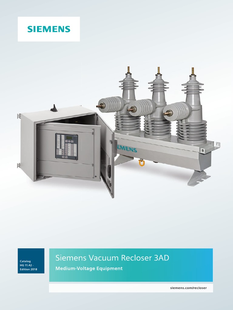 Siemens Vacuum Recloser 3AD | PDF | Root Mean Square | Electrical ...