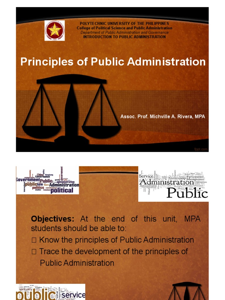 Principles of PA | PDF | Public Administration | Policy