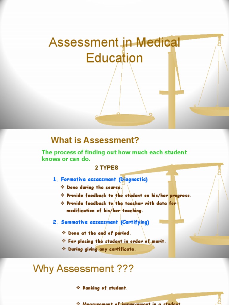 Types and Importance of Medical Assessment | PDF