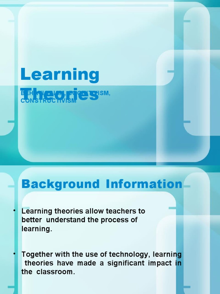Lec 2 Learning Theories | Descargar gratis PDF | Learning ...