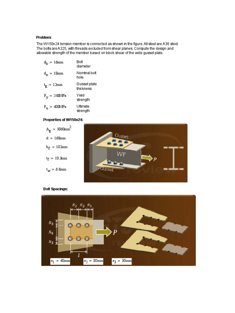 Block Shear Example | PDF