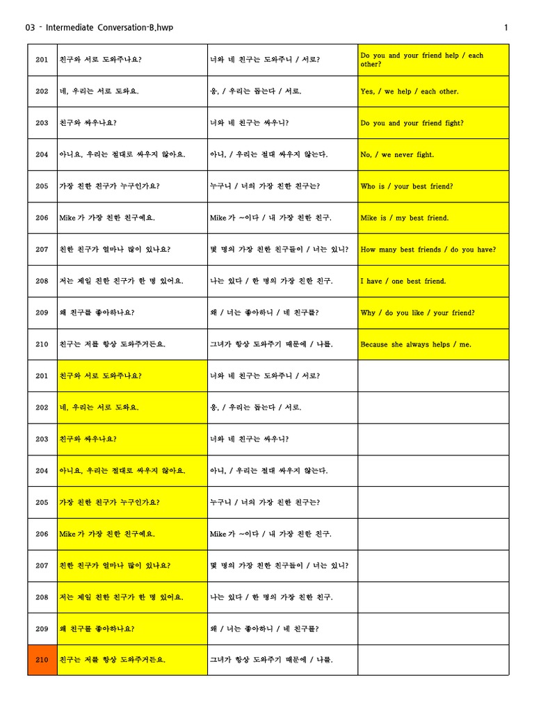 03 - Intermediate Conversation-B | PDF