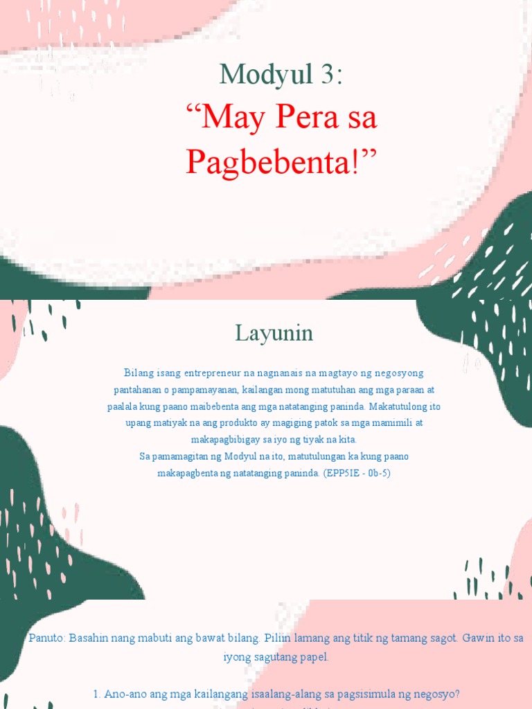 EPP 5 -ICT MODULE 1 | PDF