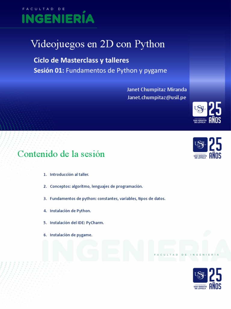 Sesion 01 - Fundamentos de Python - Instalación | PDF | Lenguaje de programación | Python ...