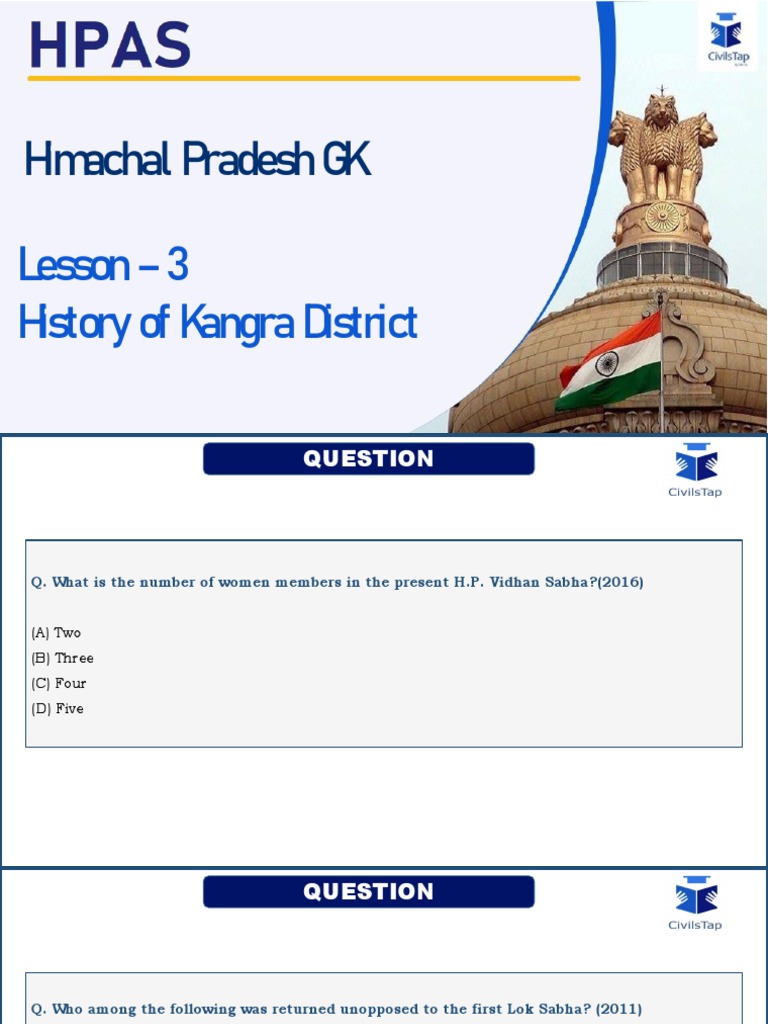 A Concise History of the Kangra Region and its Ruling Dynasties | PDF ...
