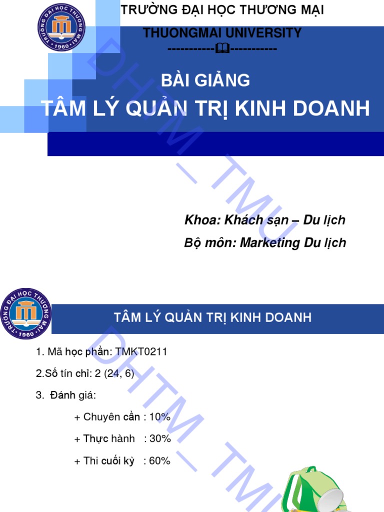 Slide Tâm lý quản trị kinh doanh | PDF