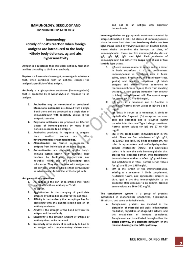 ISBB Summary | PDF | Antibody | Immune System