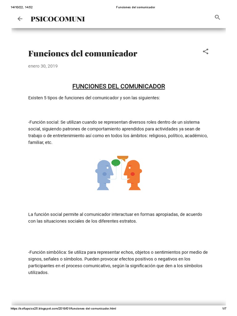 Funciones Del Comunicador | PDF | Comportamiento | Comunicación