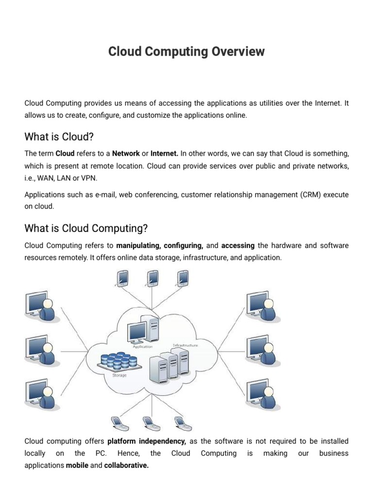 Cloud Computing Overview | PDF | Cloud Computing | Software As A Service