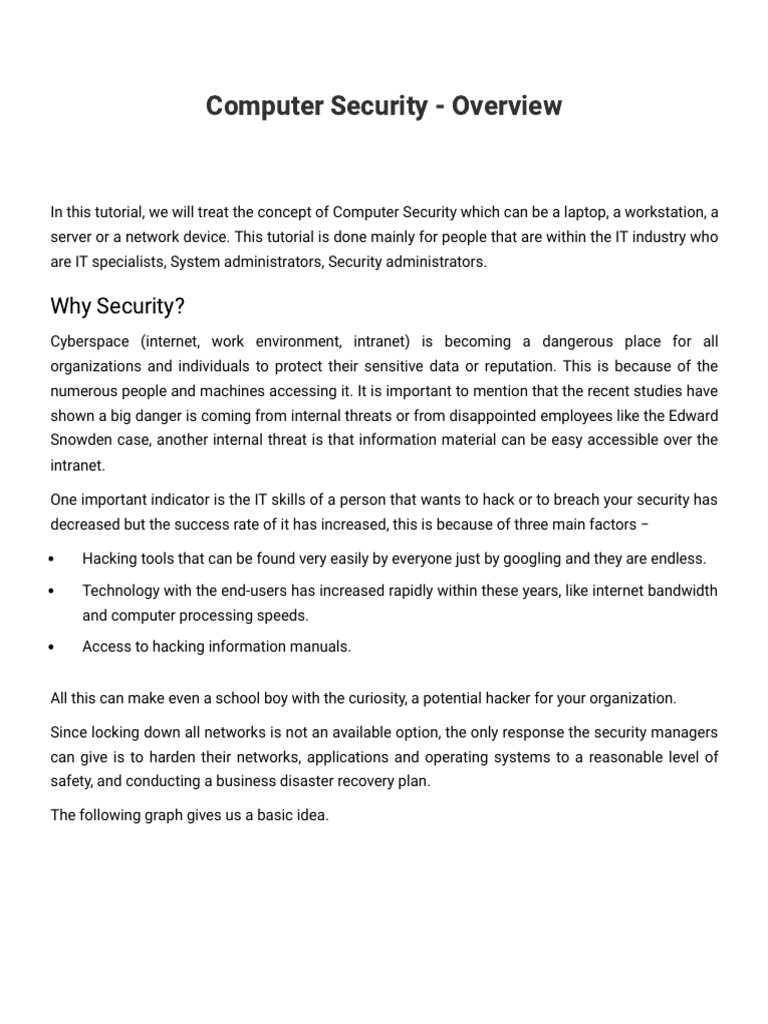 Computer Security - Overview | PDF | Security | Computer Security