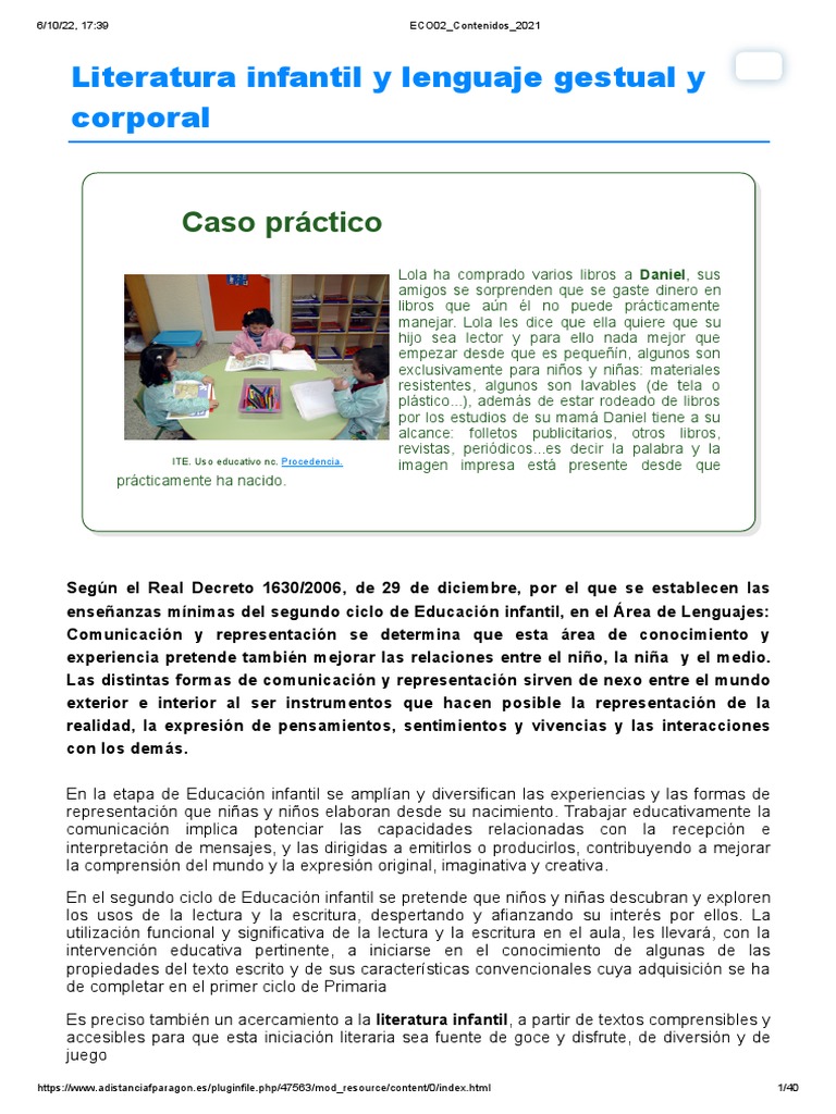 Tema 3 Literatura Infantil y Lenguaje Gestual | PDF | Cuentos | Poesía