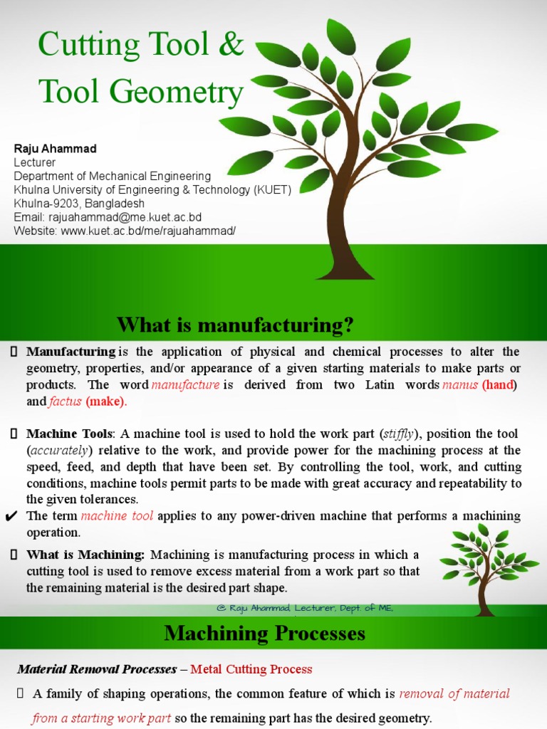 3. Cutting Tool and Tool Geometry.pptx | PDF | Machining | Drilling