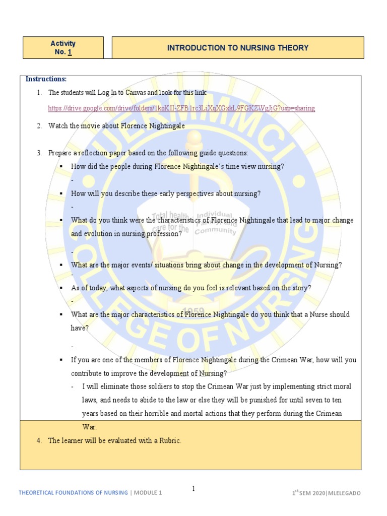 Activity 1 | PDF | Nursing | Syntax