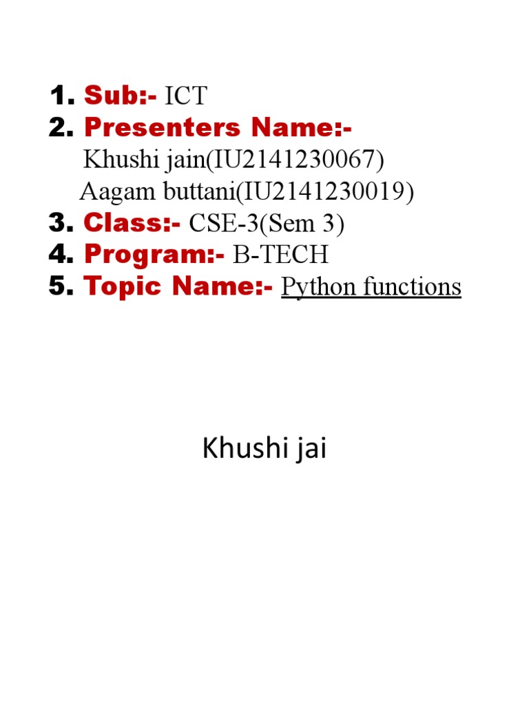 Python Functions Overview | PDF | Anonymous Function | Python ...