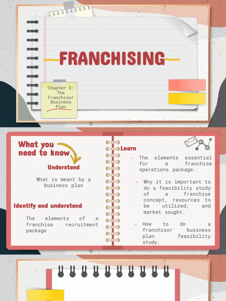 Chapter 3 - The Franchisor Business Plan | PDF | Franchising | Marketing
