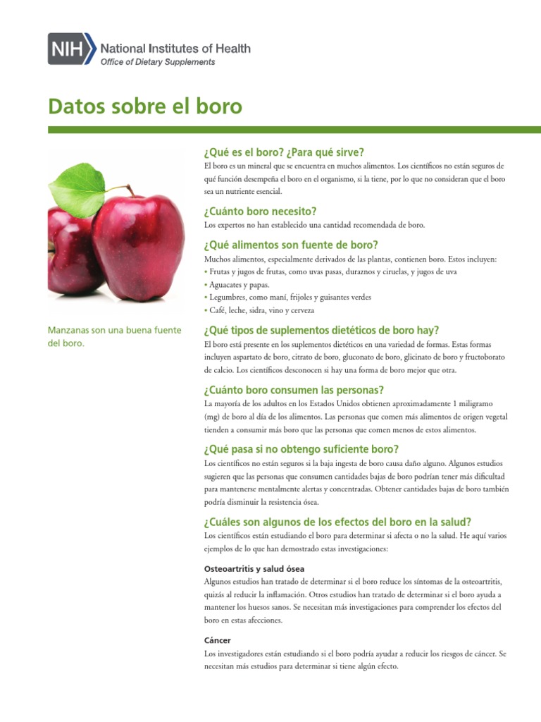 Boro | PDF | Alimentos | Boro