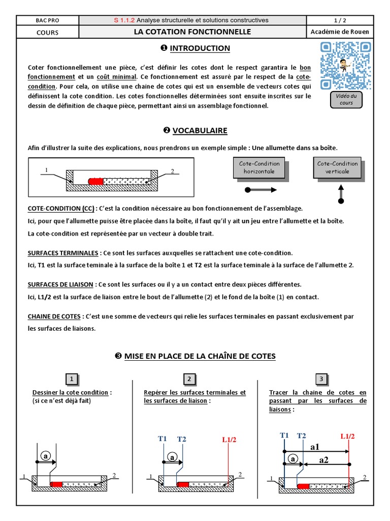 COURS La Cotation Fonctionnelle | PDF | Ingénierie mécanique