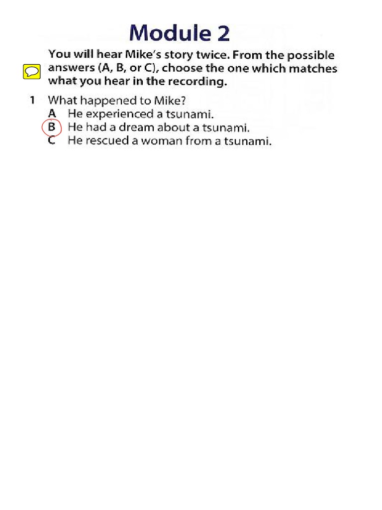 Optional Listening Practice - Module 2 | PDF