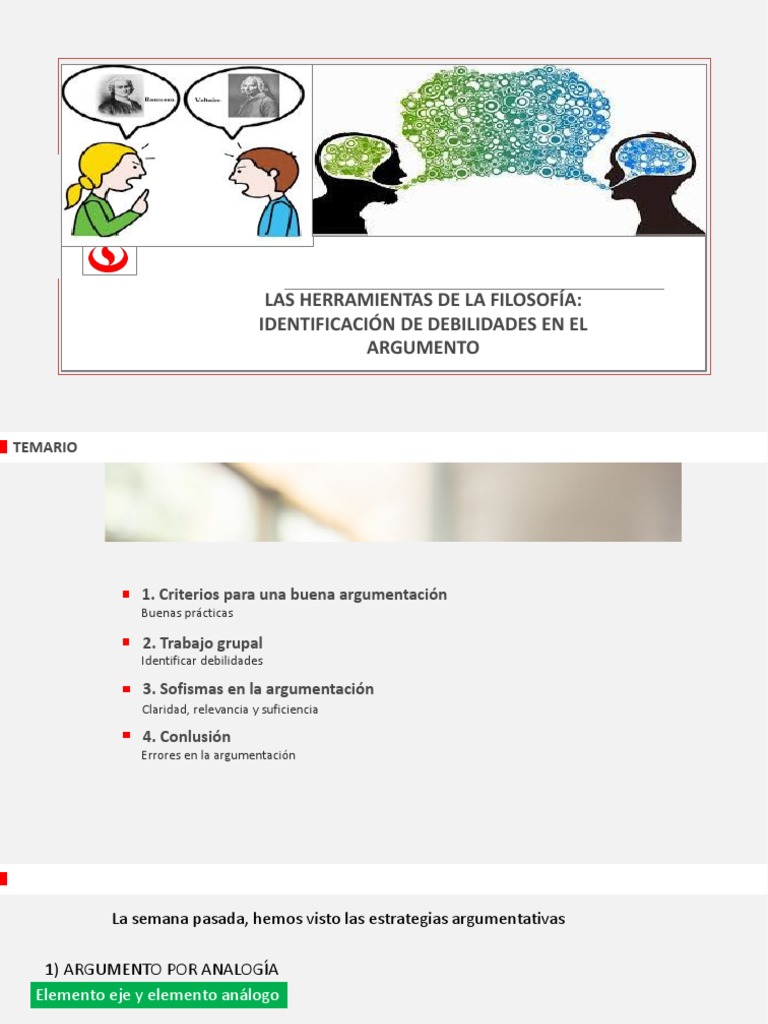 S5 - PPT - Las Herramientas de La Filosofía - Identificación de Debilidades en El Argumento ...