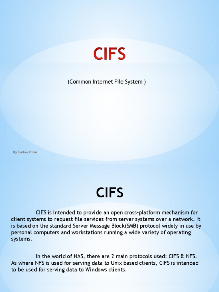 CIFS | PDF | Computer Architecture | Computer Data