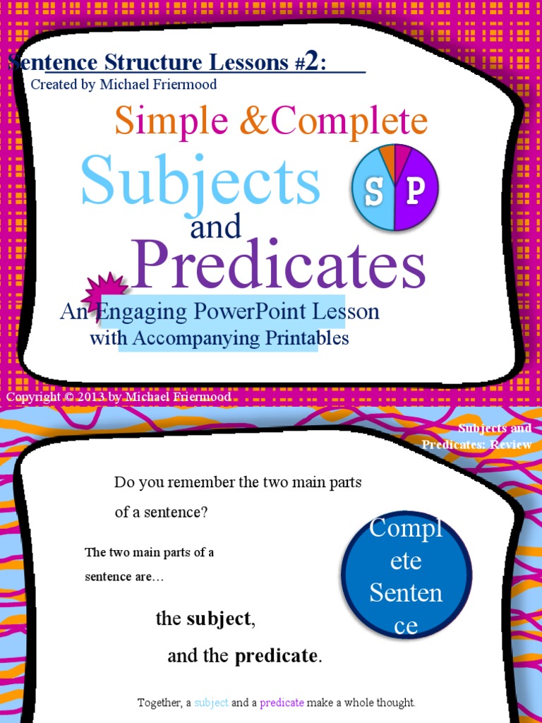 Subjectsand Predicates-1 | Download Free PDF | Subject (Grammar) | Verb