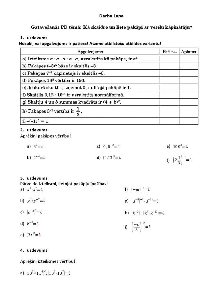 Gatavosanas Pakapes PD | PDF