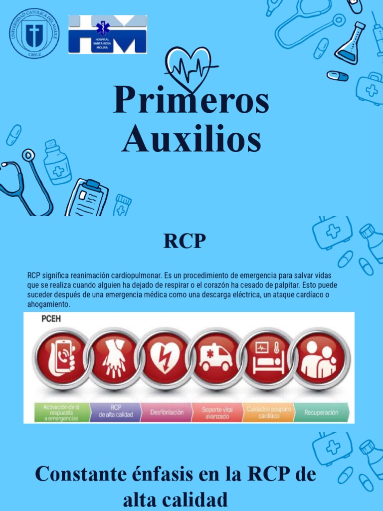Educación RCP Básica Más Curación Simple | PDF | Reanimación ...