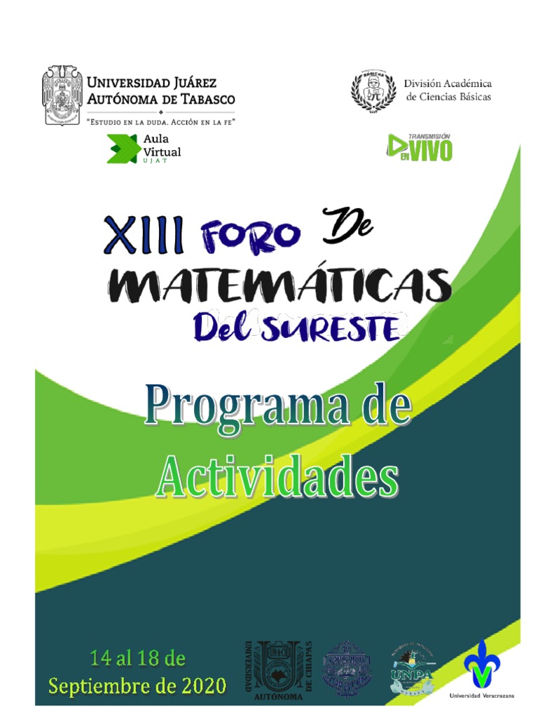 Programa XIIIForo Mat Sur | PDF | Matemáticas | Combinatoria
