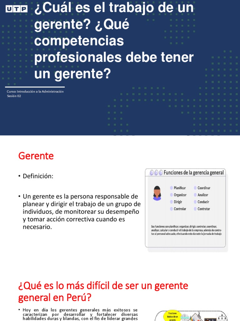 S2. s1 Funciones y Responsabilidades de Un Gerente | PDF | Business ...