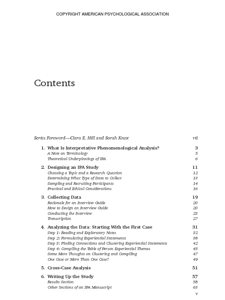 Essentials Interpretative Phenomenological Analysis Sample Chapter | PDF