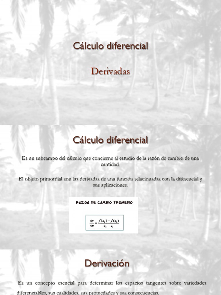 Cálculo Diferencial | PDF | Derivado | Calculo diferencial